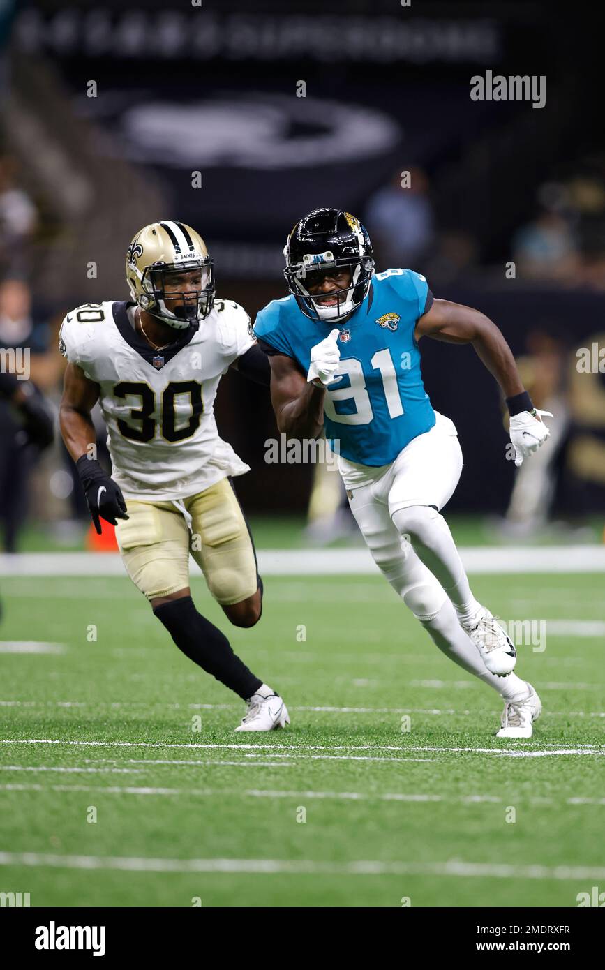Jacksonville Jaguars wide receiver Josh Hammond (81) and New Orleans ...