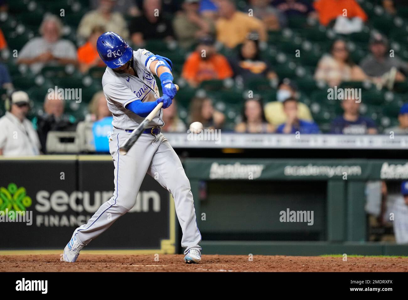 Kansas City Royals' Whit Merrifield hits a two-run triple against the ...