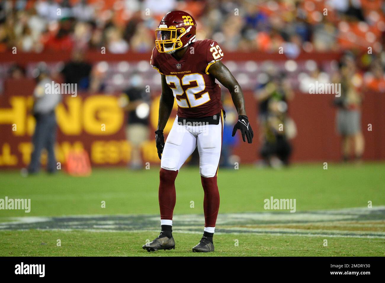 Washington Football Team safety Deshazor Everett (22) stands on the ...