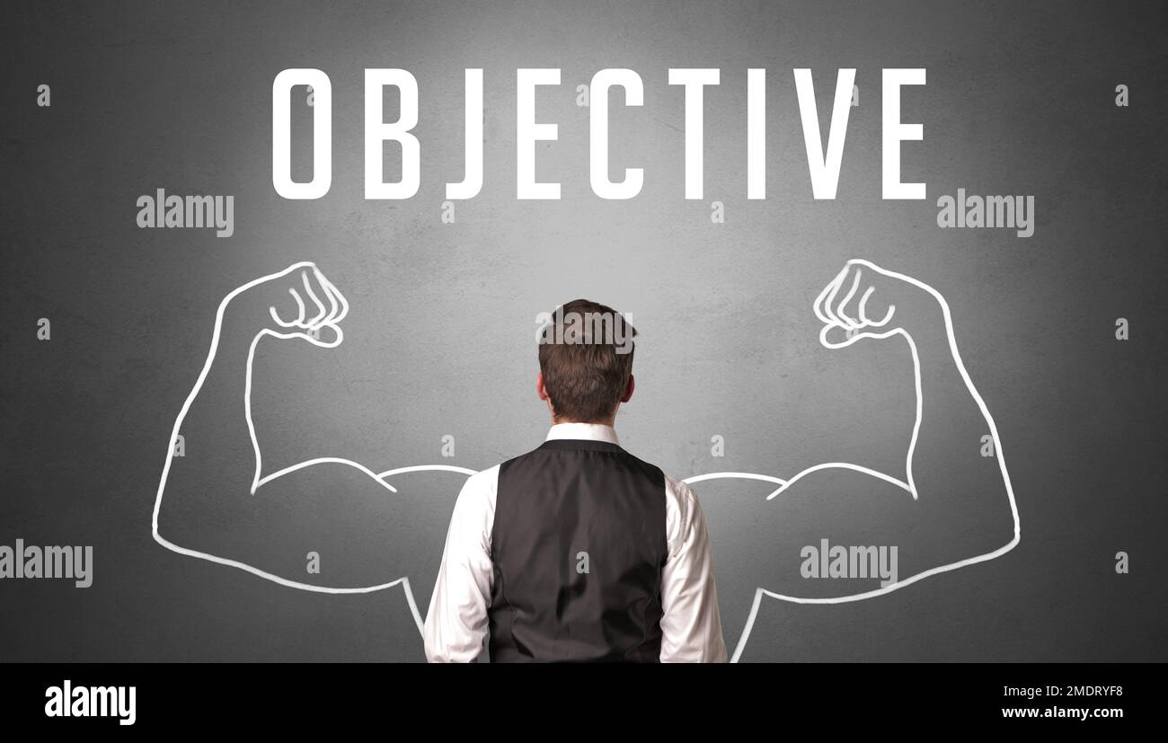 Rear view of a businessman, powerfull business concept Stock Photo - Alamy