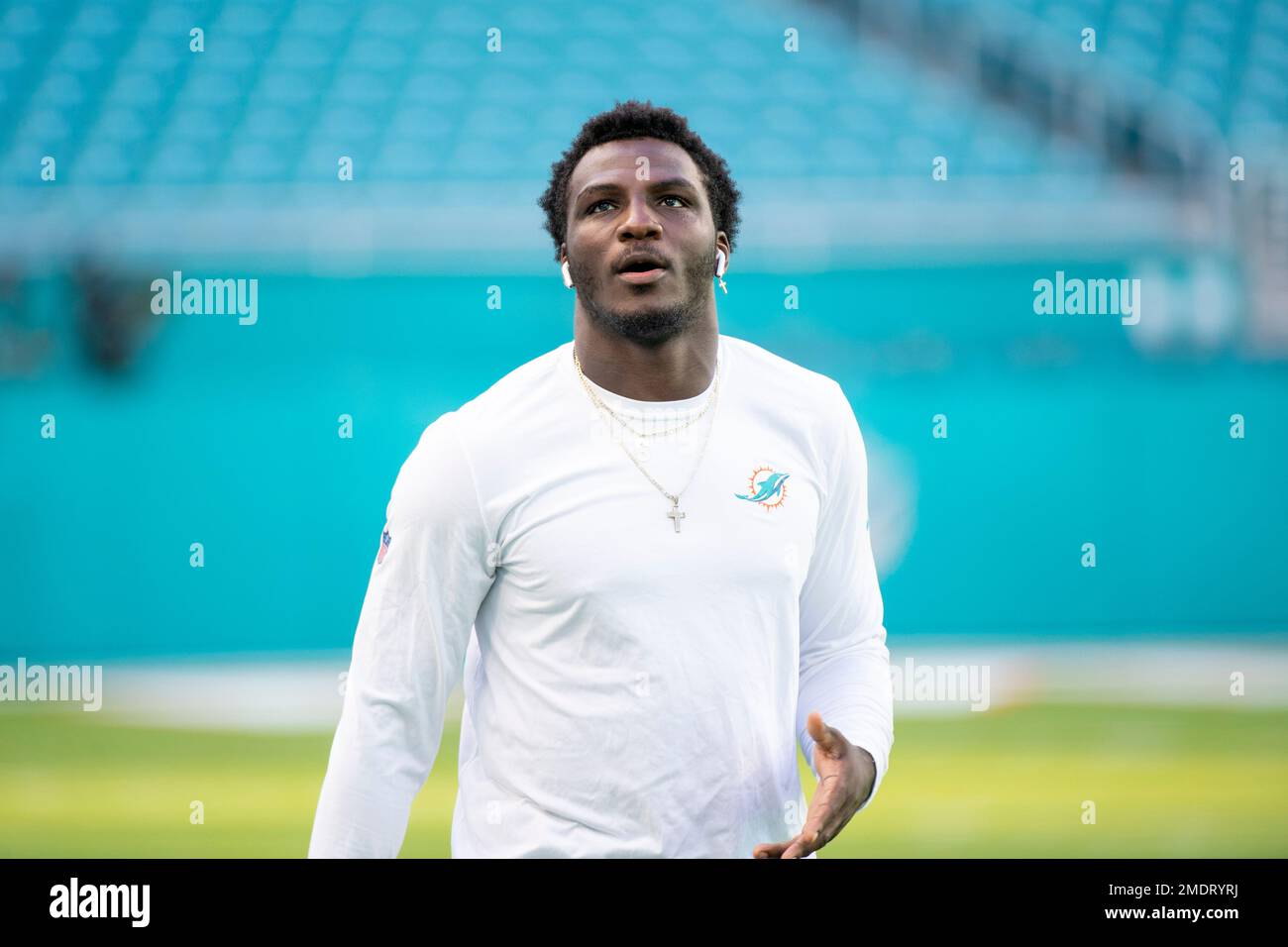 Miami Dolphins cornerback Trill Williams (51) before the start of a ...