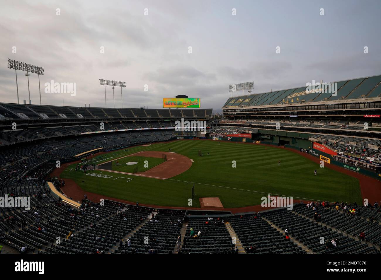 General view of RingCentral Coliseum before a baseball game between the ...