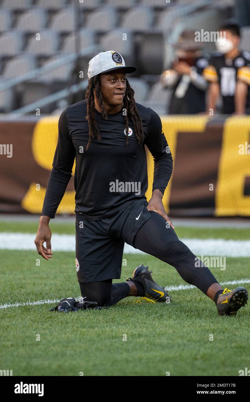 Pittsburgh Steelers strong safety Terrell Edmunds (34) warms up before ...