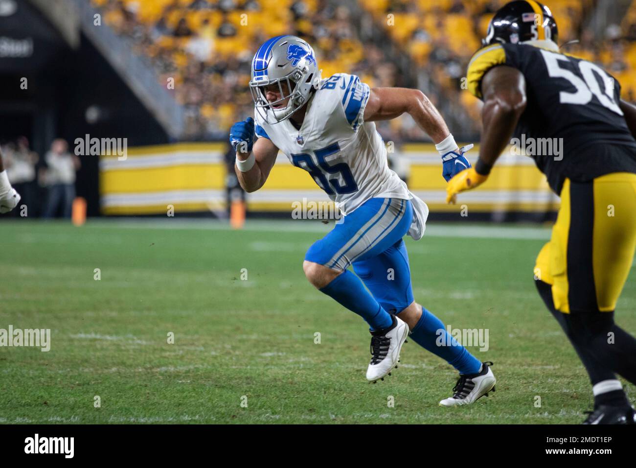 Detroit Lions wide receiver Tom Kennedy (85) runs a route against the ...