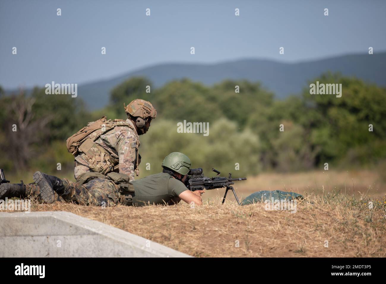 A Bulgarian soldier, assigned to 42nd Mechanized Battalion, 2nd ...