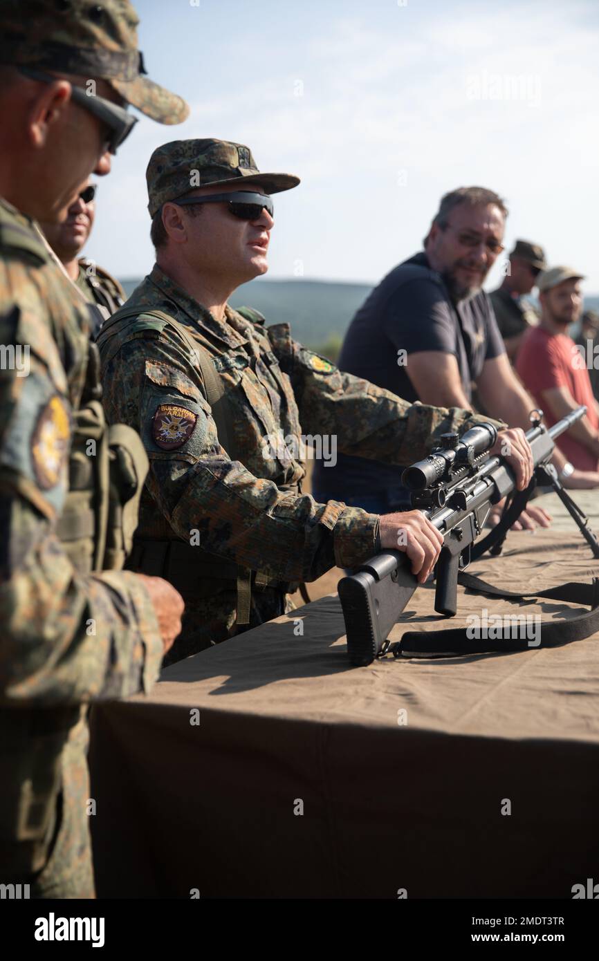 A Bulgarian soldier, assigned to 42nd Mechanized Battalion, 2nd ...