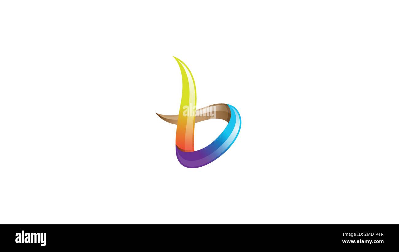Creative Colorful B Letter Gradient Alphabet Logo Vector Stock Vector ...