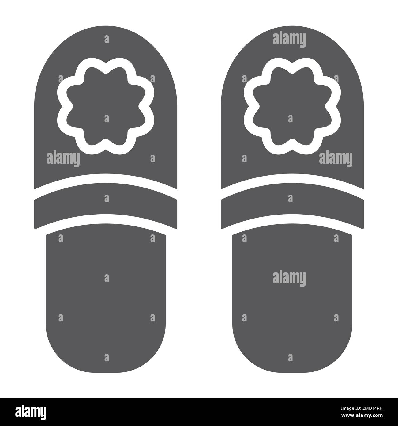 Slippers glyph icon, clothing and footwear, home shoes sign, vector ...