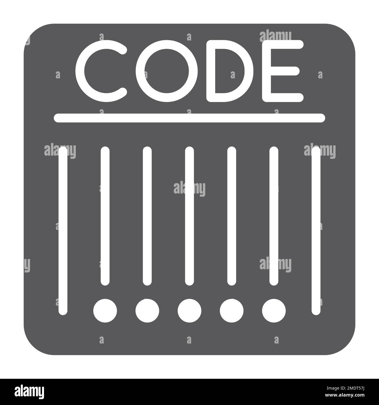 Barcode glyph icon, retail and strip, code sign, vector graphics, a ...