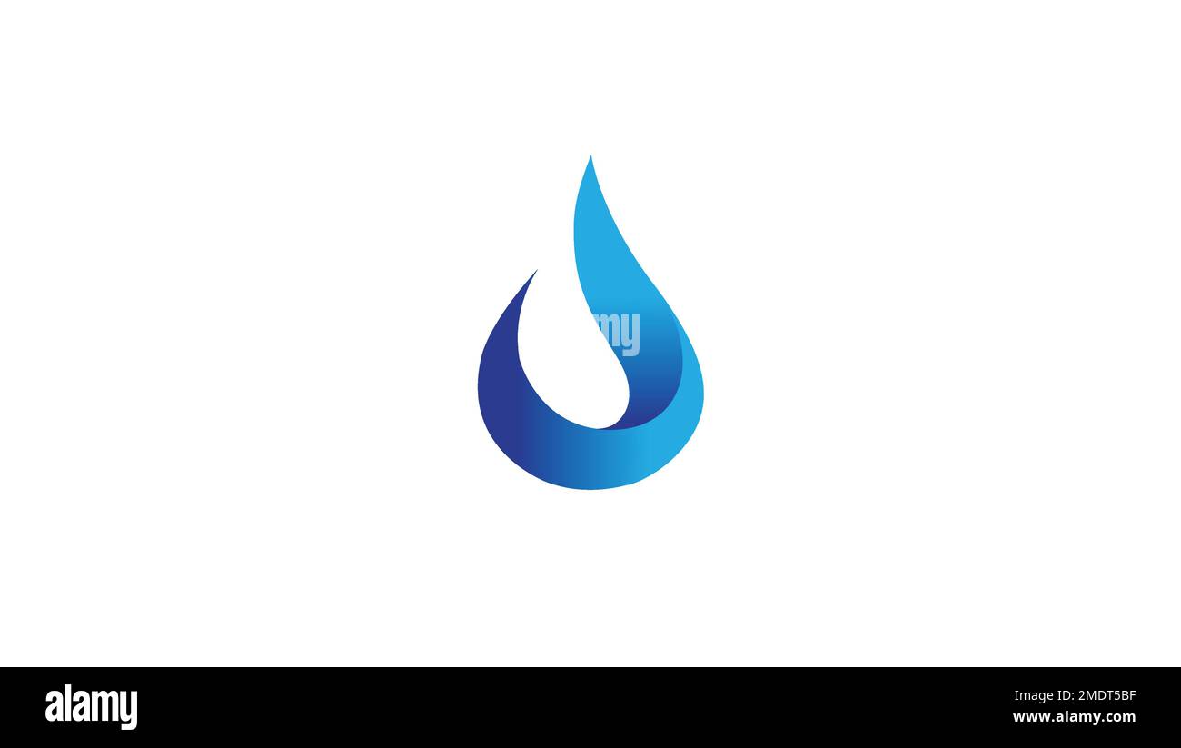Creative Blue Drop Logo Vector Design Icon Symbol Stock Vector Image ...