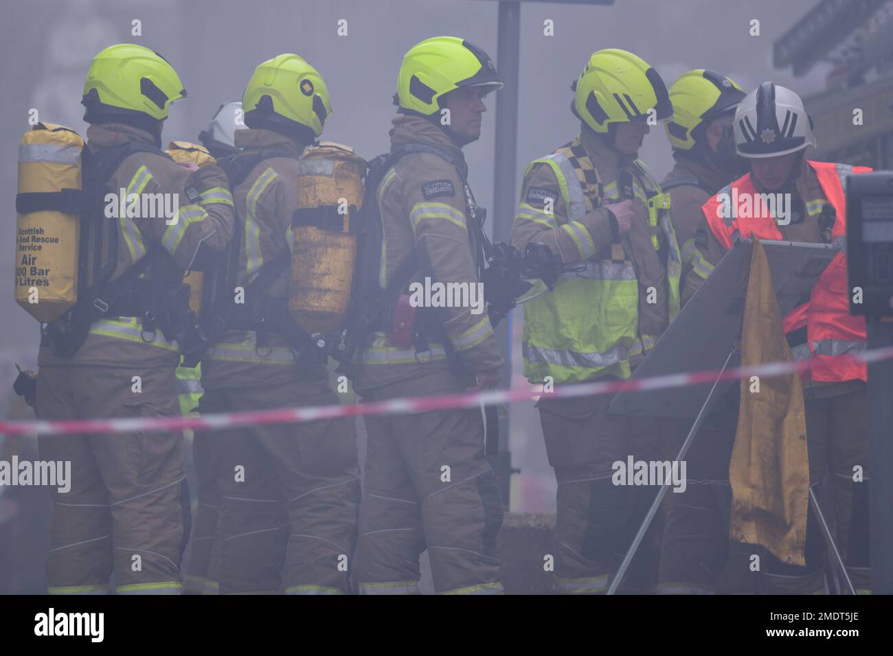 Edinburgh Scotland, UK 23 January 2023. Emergency Services respond to a ...