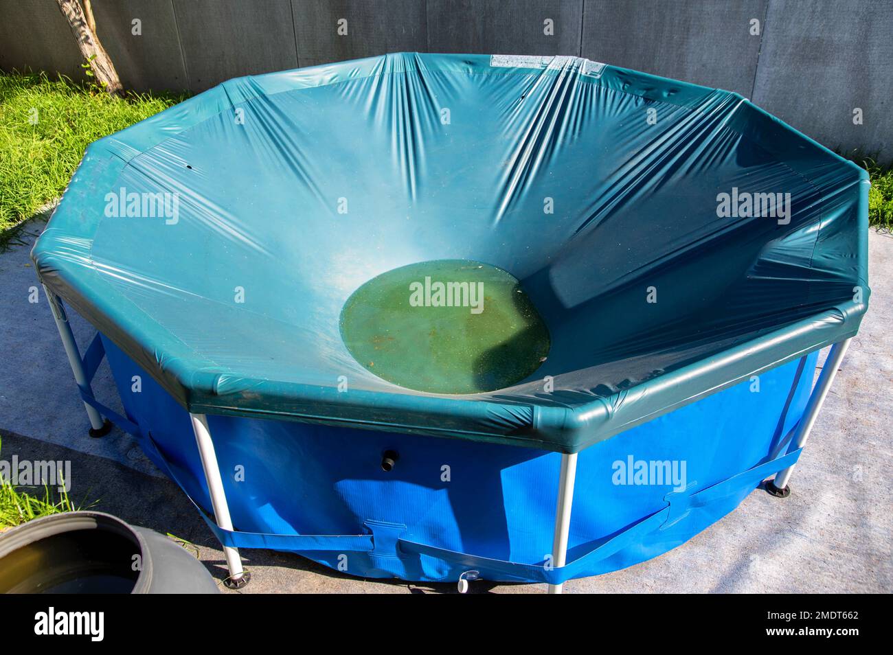 Protective tent cover to protect the water in the pool from pollution ...