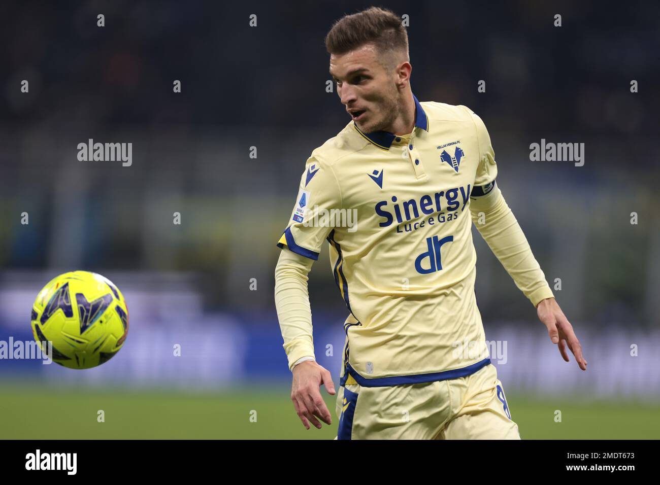 Milan, Italy, 14th January 2023. Darko Lazovic of Hellas Verona during ...