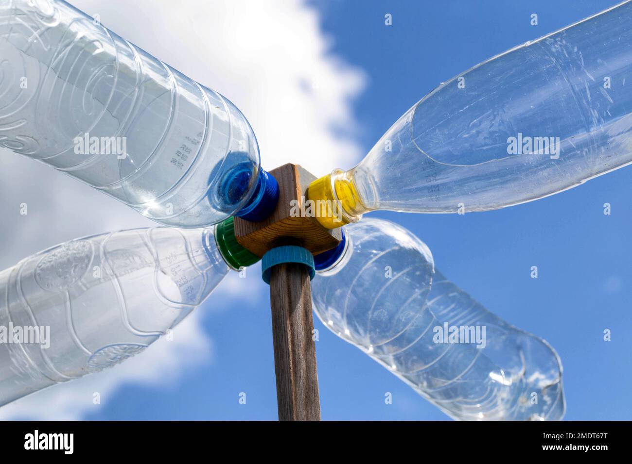 Homemade repeller-windmill from moles and birds made from plastic ...