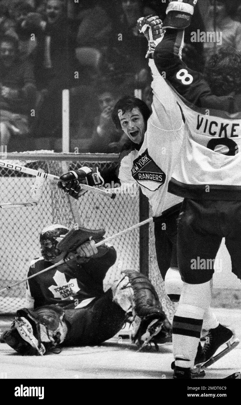 FILE - In this Feb. 14, 1977, file photo, New York Rangers Rod Gilbert ...