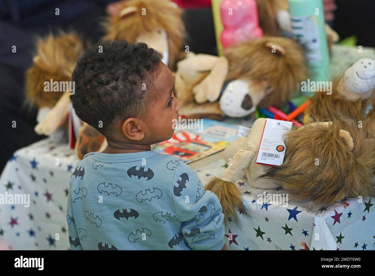 Munich, Deutschland. 23rd Jan, 2023. Child, little colored boy, dark ...