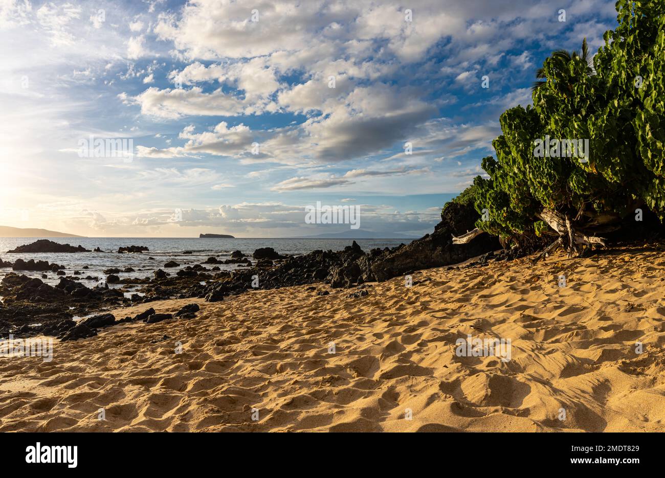 Lava Rocks and Sand on Big Beach, Makena State Park, Maui, Hawaii, USA ...