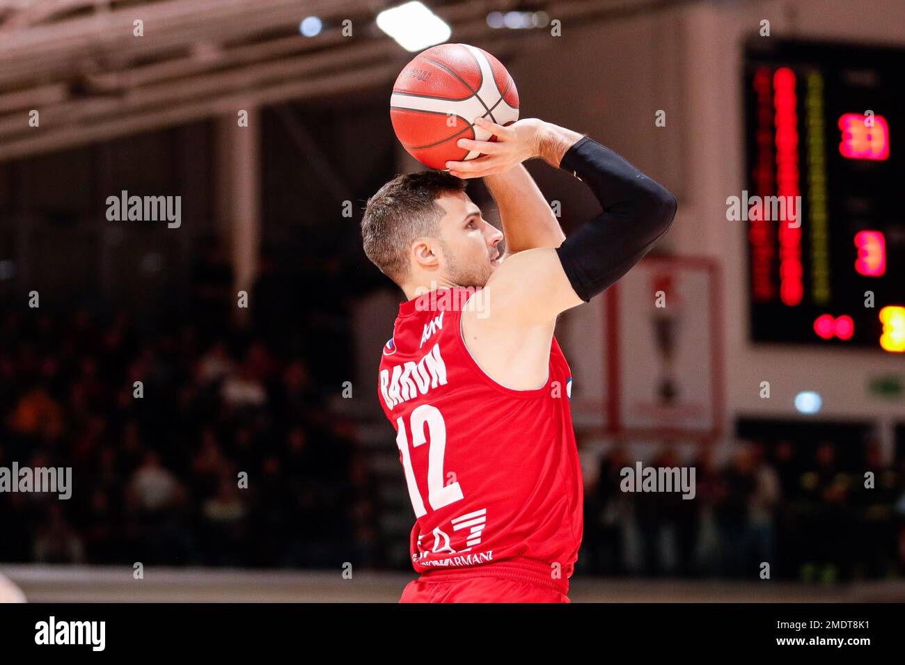 PalaBigi, Reggio Emilia, Italy, January 22, 2023, Billy Baron (Olimpia ...