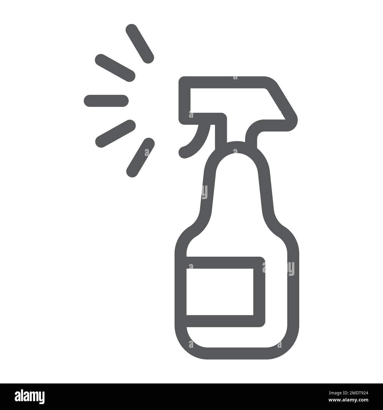 Sprayer line icon, aerosol and clean, bottle sign, vector graphics, a ...
