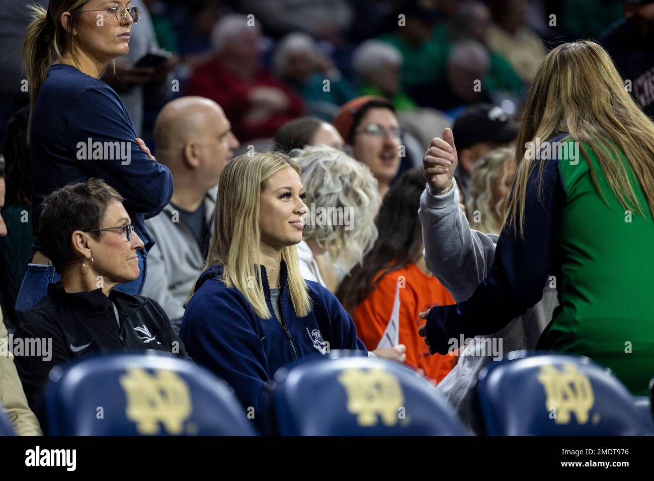 South Bend, Indiana, USA. 22nd Jan, 2023. Virginia forward Sam Brunelle ...