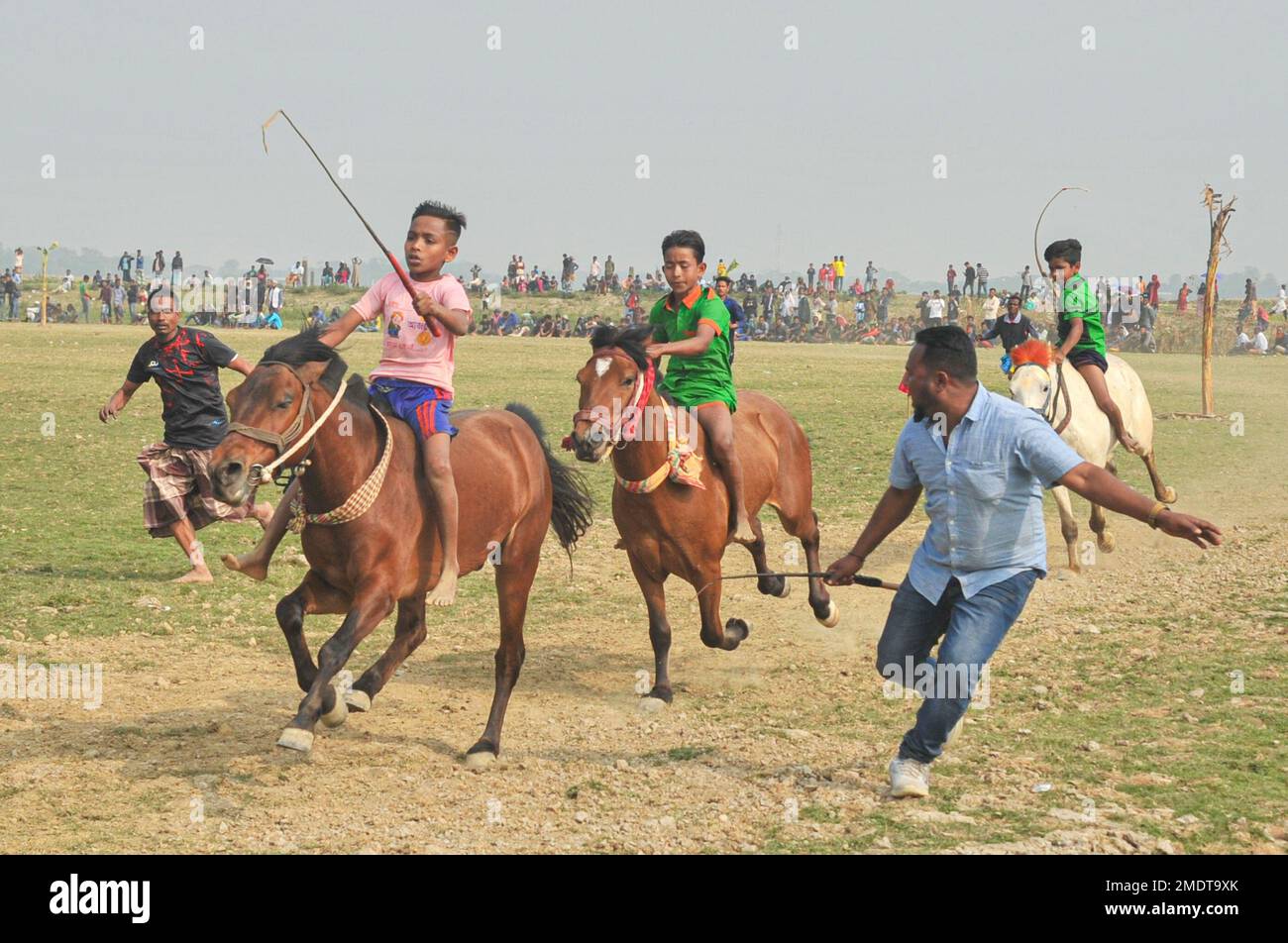 in Sylhet, Bangladesh. 23rd Jan, 2023. A traditional Horse Race of ...