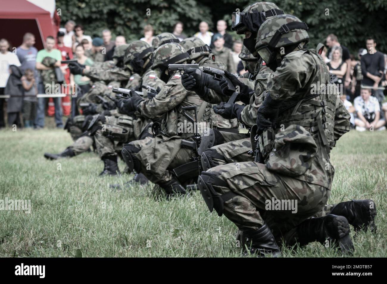 Members of counter terrorist unit special police forces during training ...