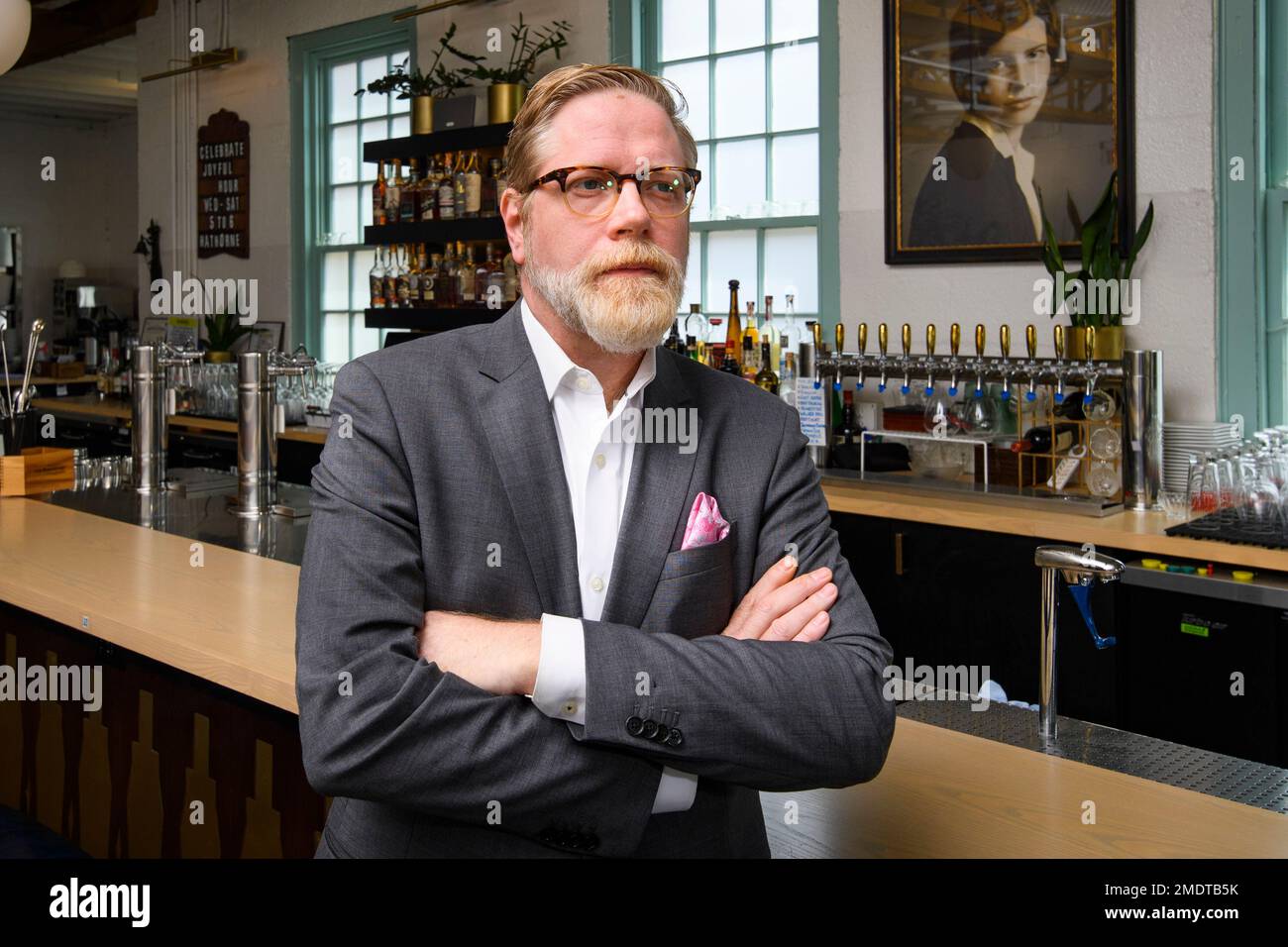 John Stephenson poses, Wednesday, Aug. 18, 2021, at the restaurant ...