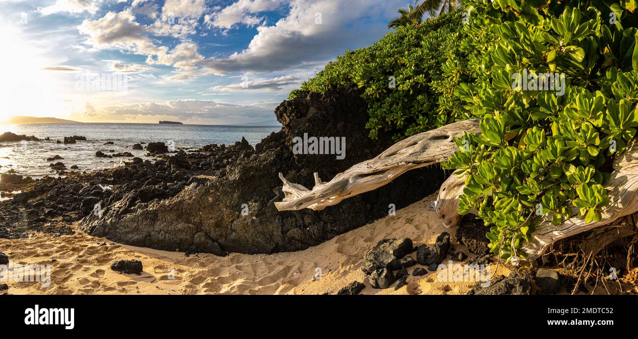 Lava Rocks and Sand on Big Beach, Makena State Park, Maui, Hawaii, USA ...