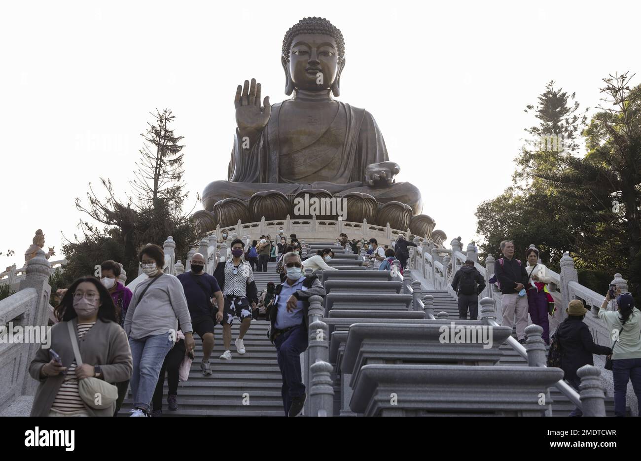 The Tian Tan Buddha Statue at Po Lin Monastery reopened to the public ...