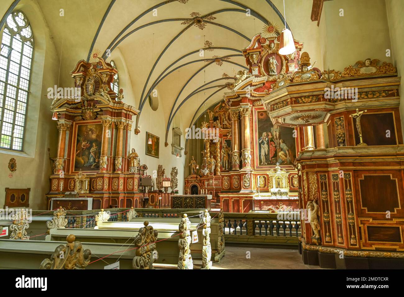 Church of St. Vitus, Benedictine Abbey of Corvey, Hoexter, North Rhine ...