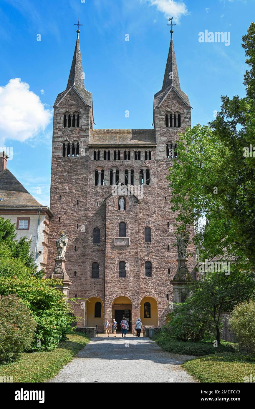 Carolingian Westwerk, Benedictine Abbey Corvey, Hoexter, North Rhine ...