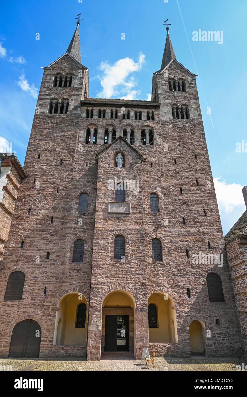 Carolingian Westwerk, Benedictine Abbey Corvey, Hoexter, North Rhine ...
