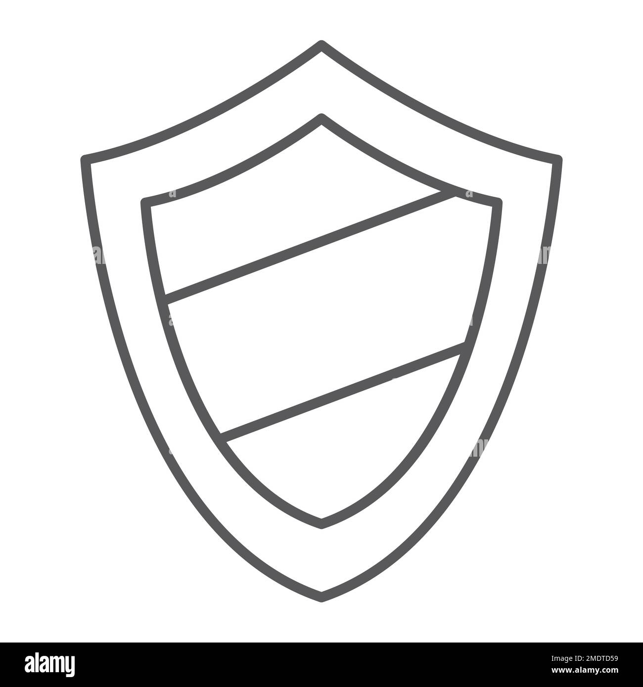 Protection thin line icon, guard and safety, shield sign, vector ...