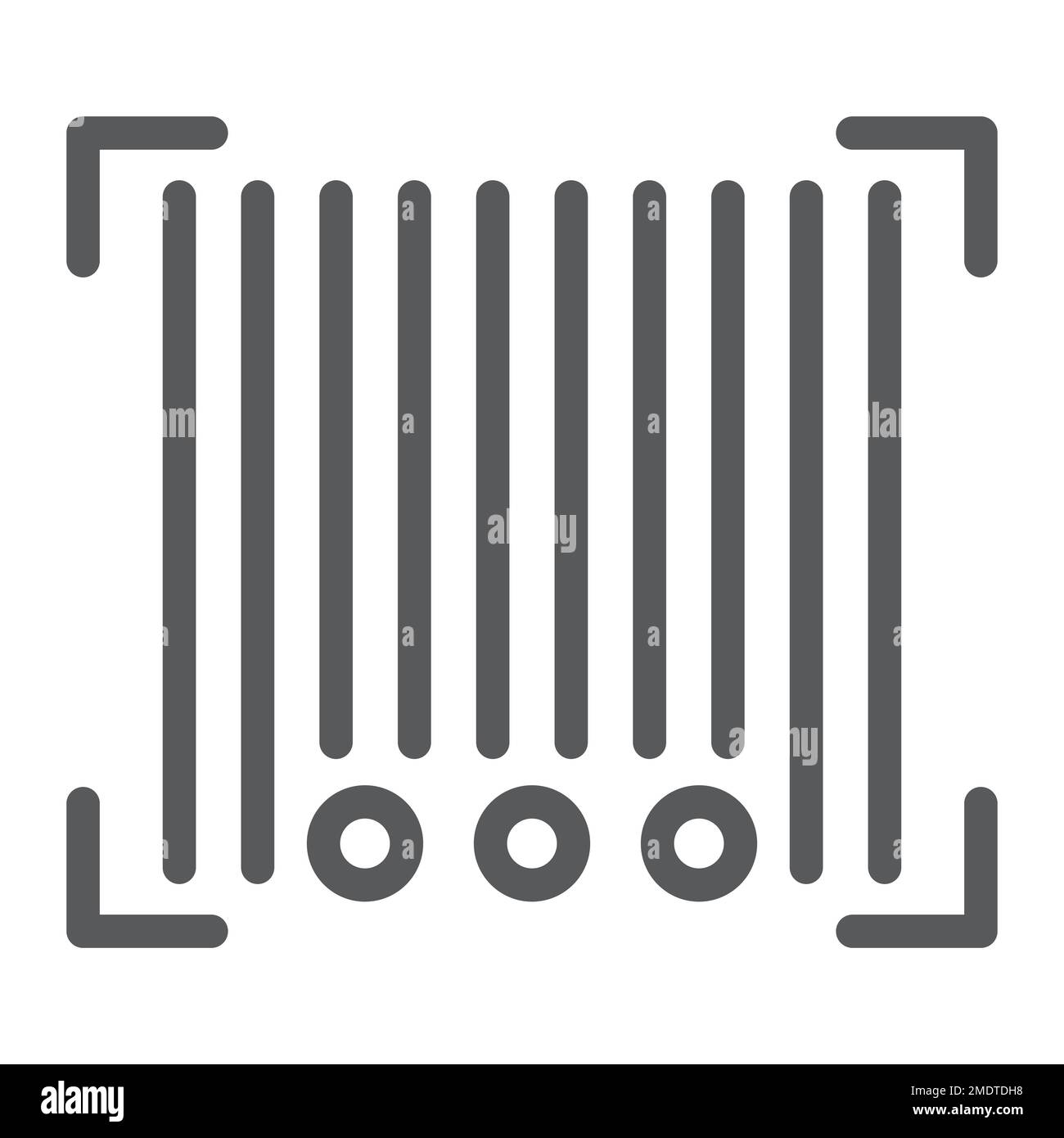 Barcode line icon, scanner and identification, code sign, vector ...