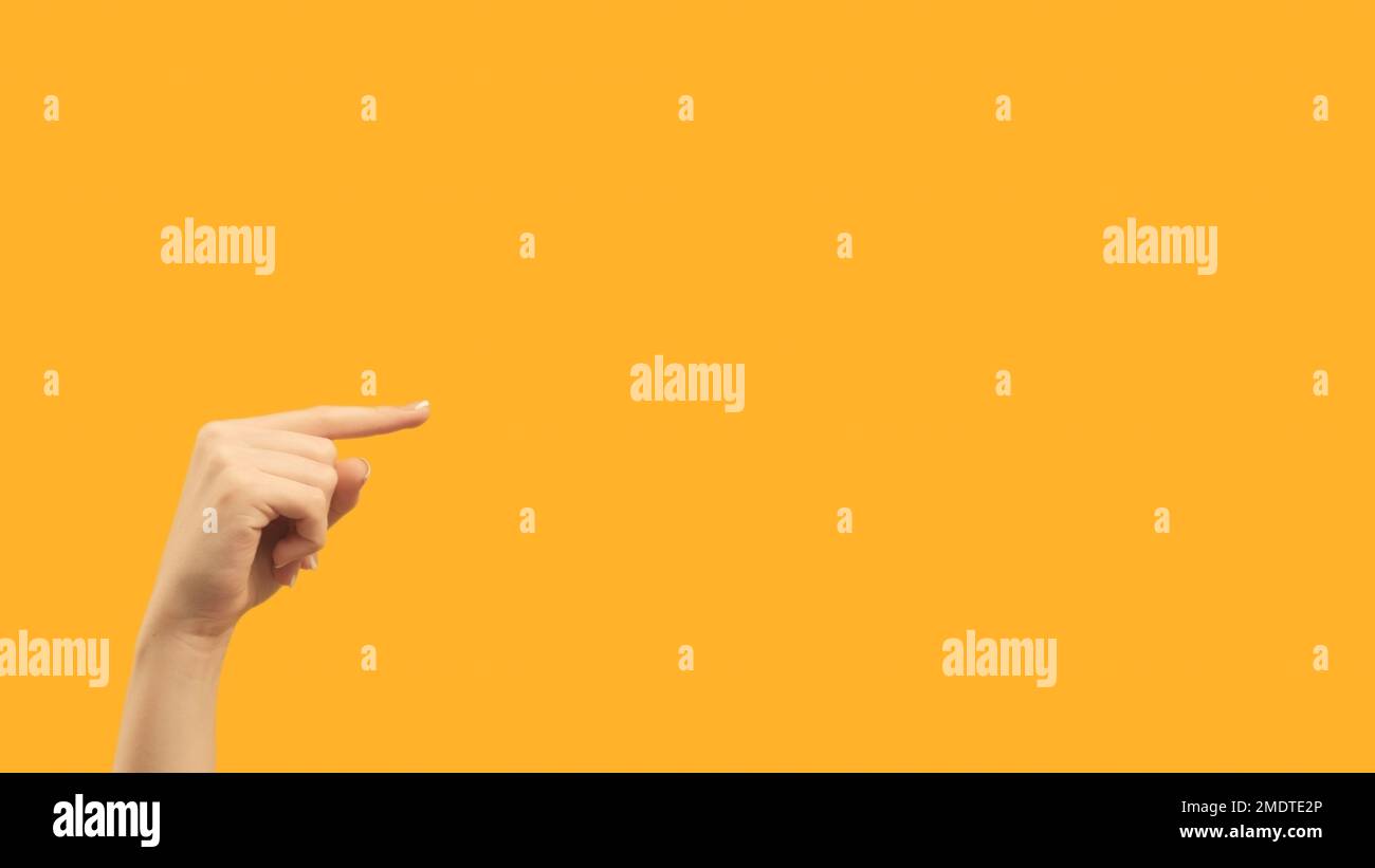 recommending gesture right direction hand pointing Stock Photo - Alamy