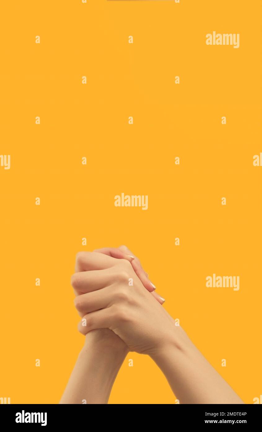 support gesture victory congratulation handshake Stock Photo - Alamy