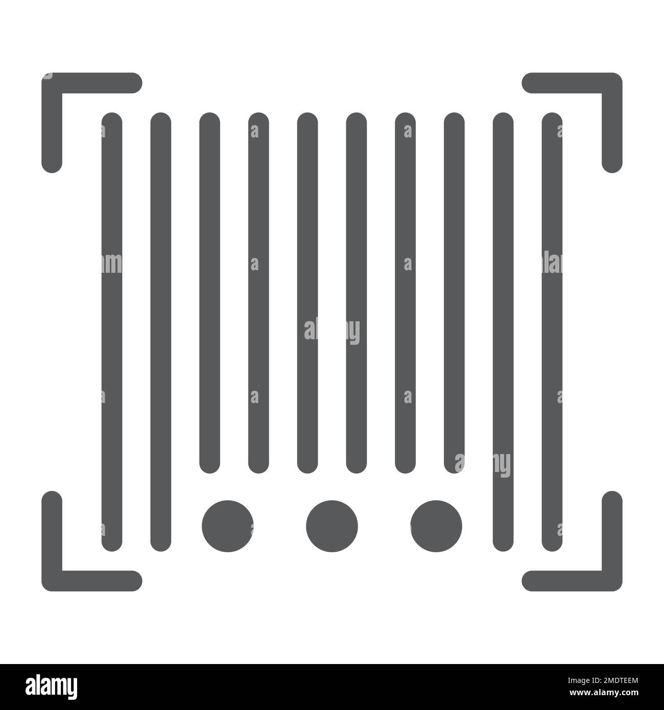 Barcode glyph icon, scanner and identification, code sign, vector ...