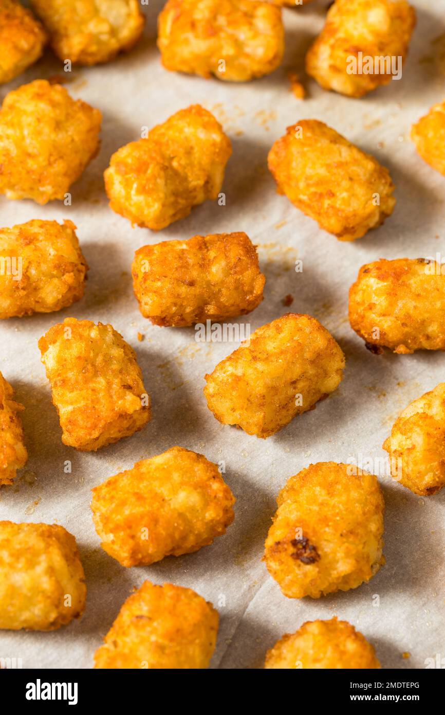 Homemade Baked Tater Tots Potatoes with Ketchup Stock Photo - Alamy