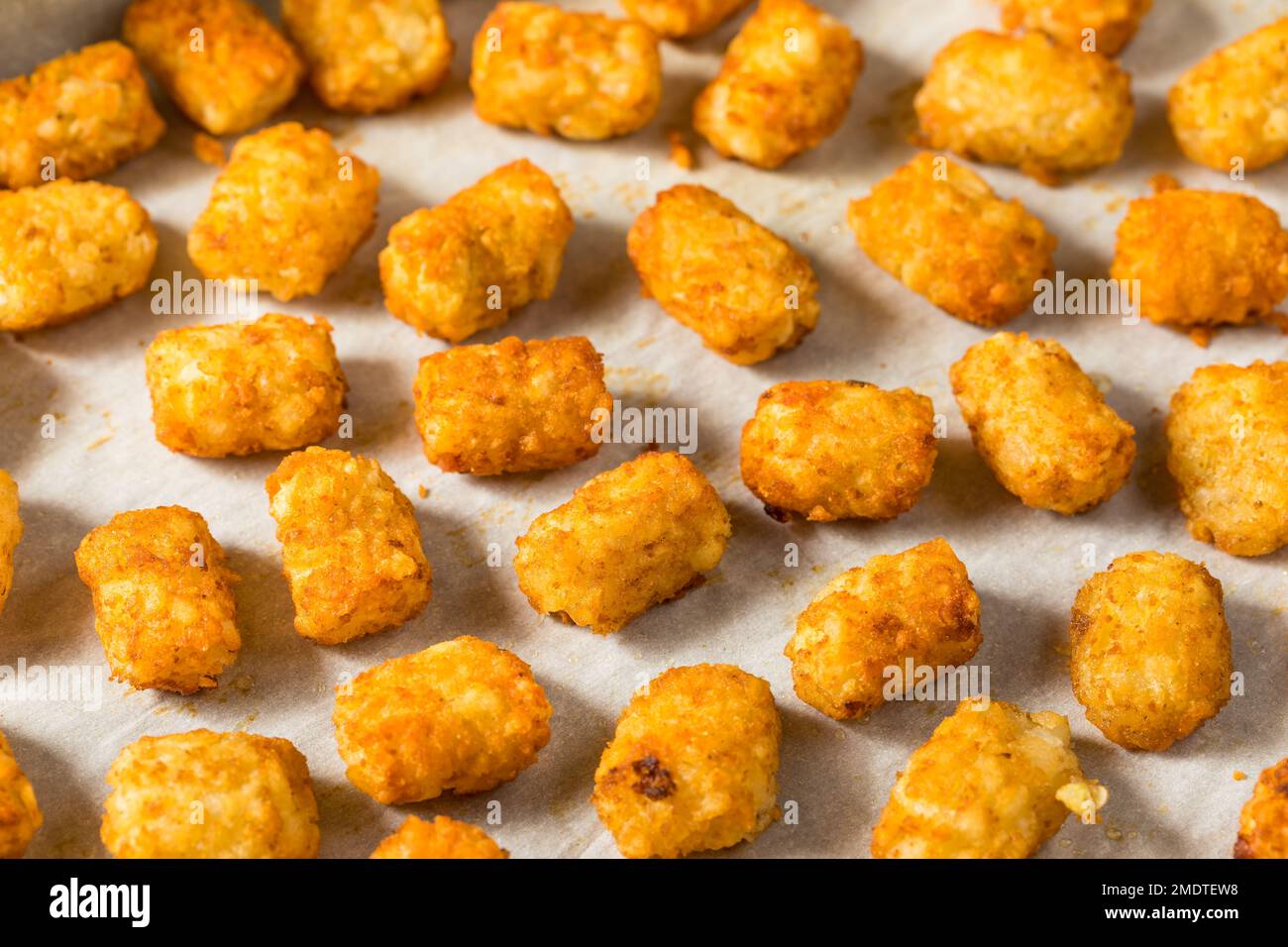 Homemade Baked Tater Tots Potatoes with Ketchup Stock Photo - Alamy