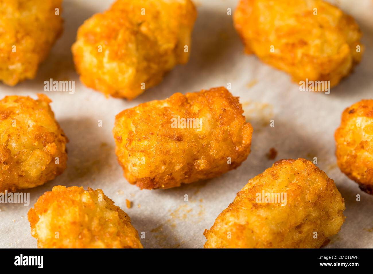 Homemade Baked Tater Tots Potatoes with Ketchup Stock Photo - Alamy