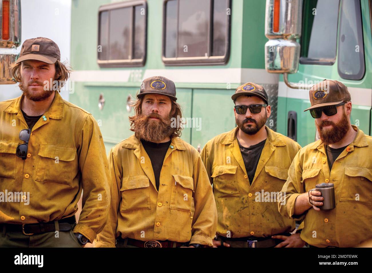 Tallac Hotshots receive their briefing at the Dixie Fire in Genesee ...