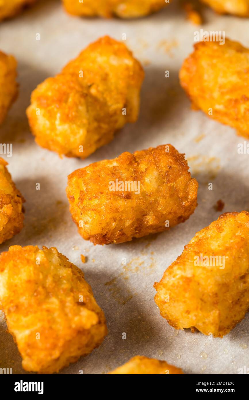 Homemade Baked Tater Tots Potatoes with Ketchup Stock Photo - Alamy