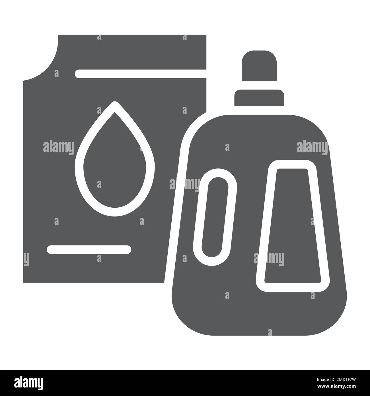 Detergent glyph icon, laundry and wash, jerrycan sign, vector graphics ...