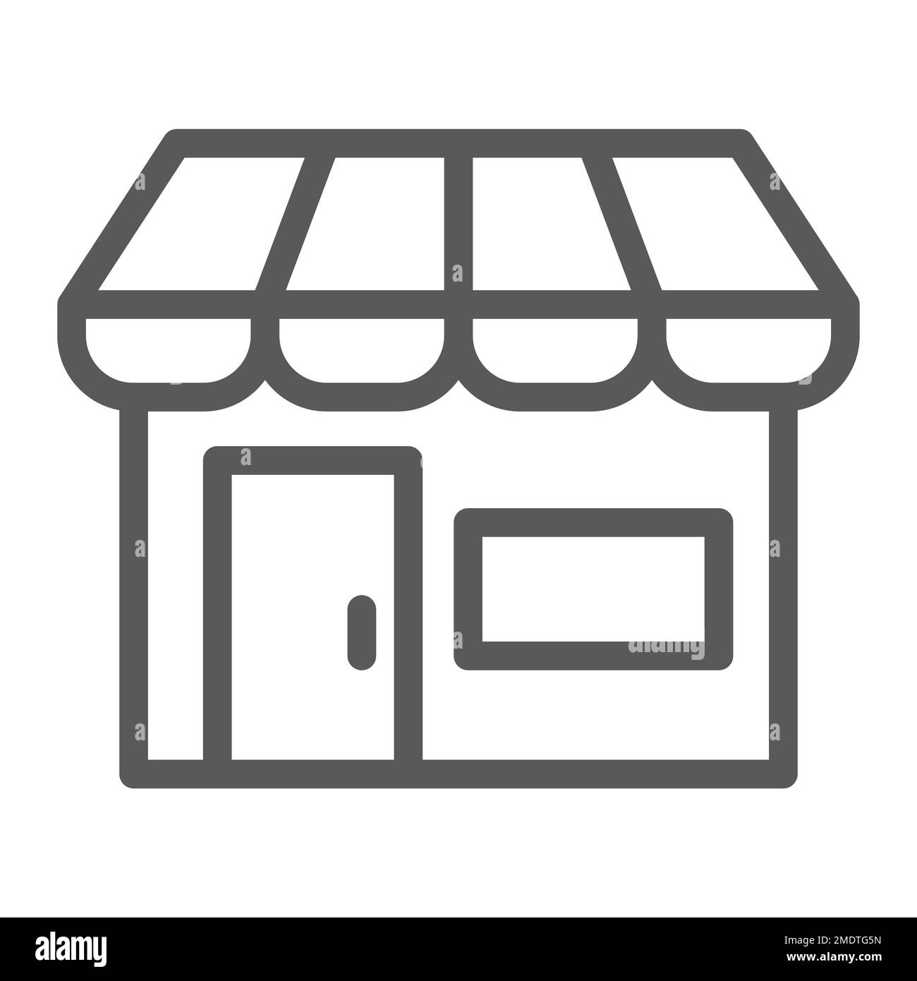 Marketplace line icon, shop and store, market sign, vector graphics, a ...