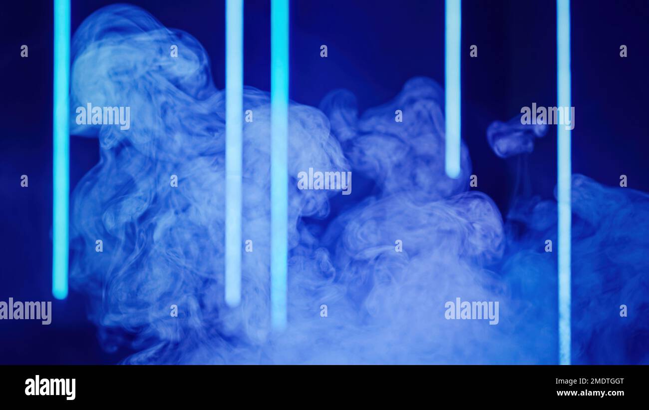 neon smoke blur color light vapor cloud blue glow Stock Photo - Alamy