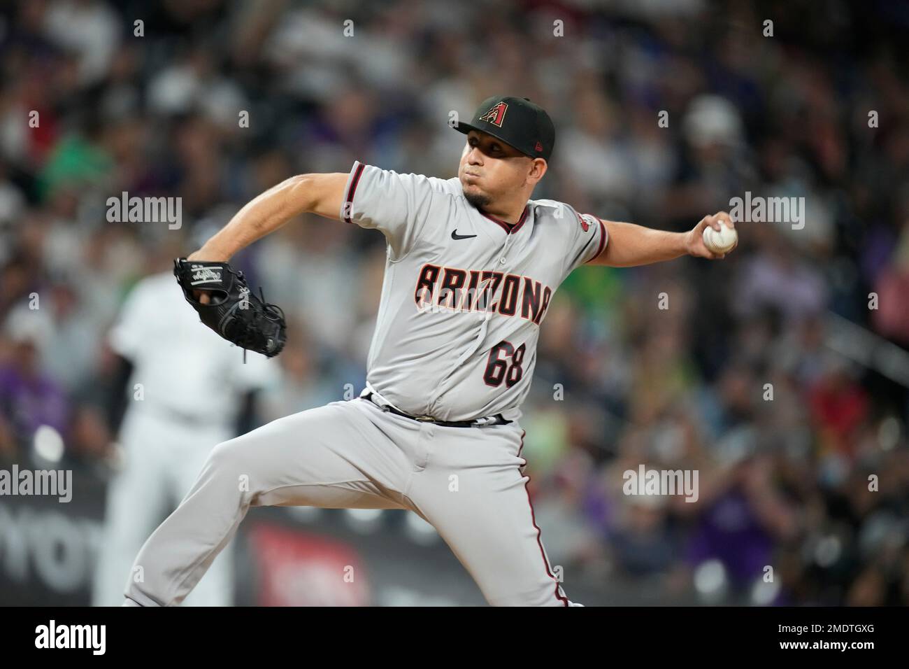 Arizona Diamondbacks relief pitcher Miguel Aguilar (68) in the sixth ...