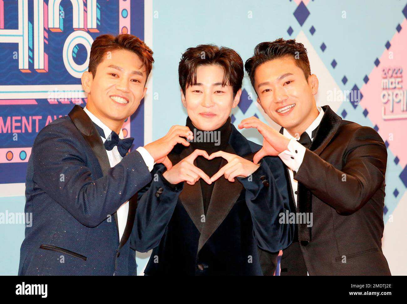 Cho Jun-Hyun, DinDin and Cho Jun-Ho, Dec 29, 2022 : Judoka Cho Jun-Hyun (L) and Cho Jun-Ho (R ...