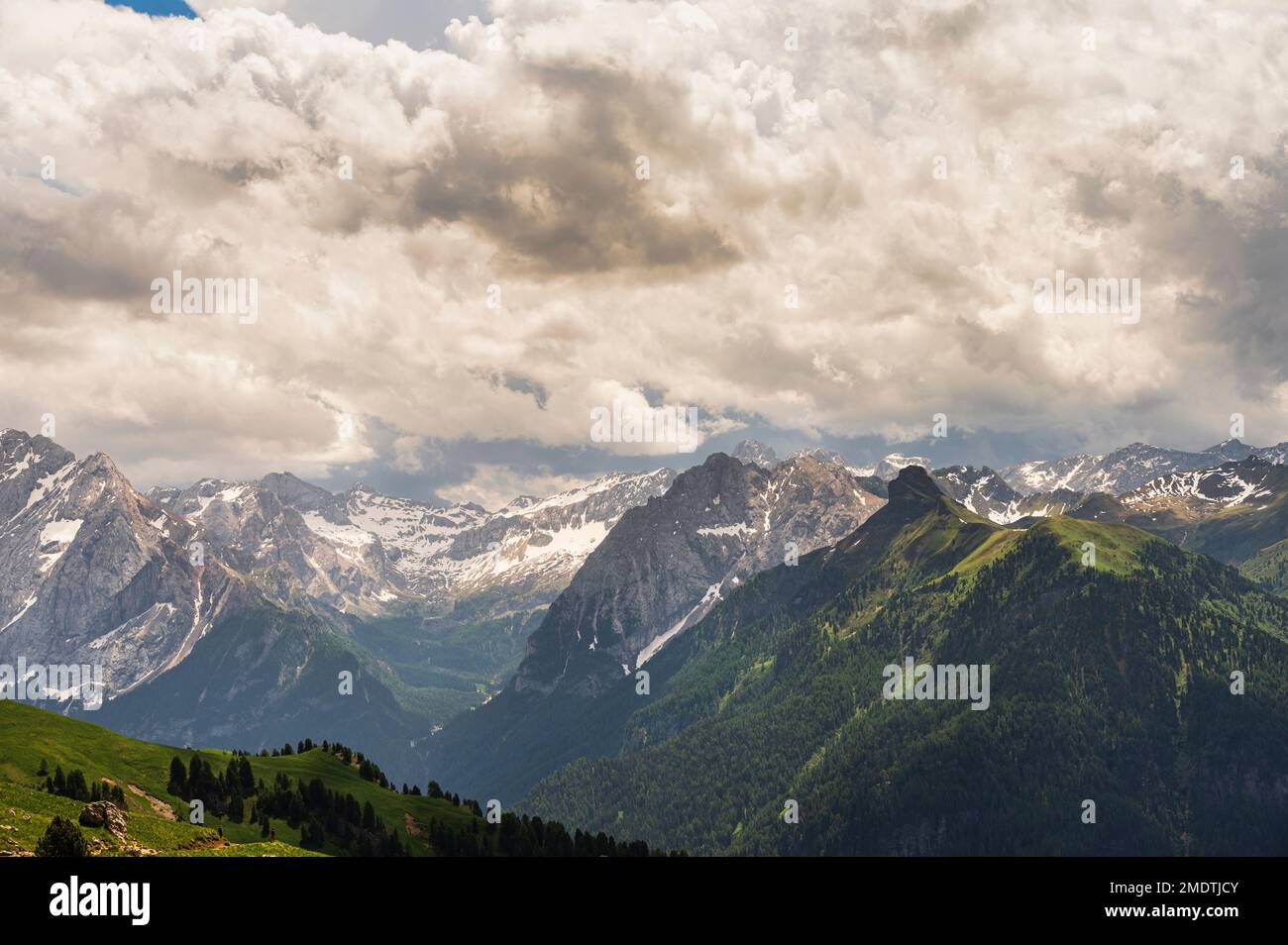 mountain landscape inside Col Rodella along the hike to Sandro Pertini ...