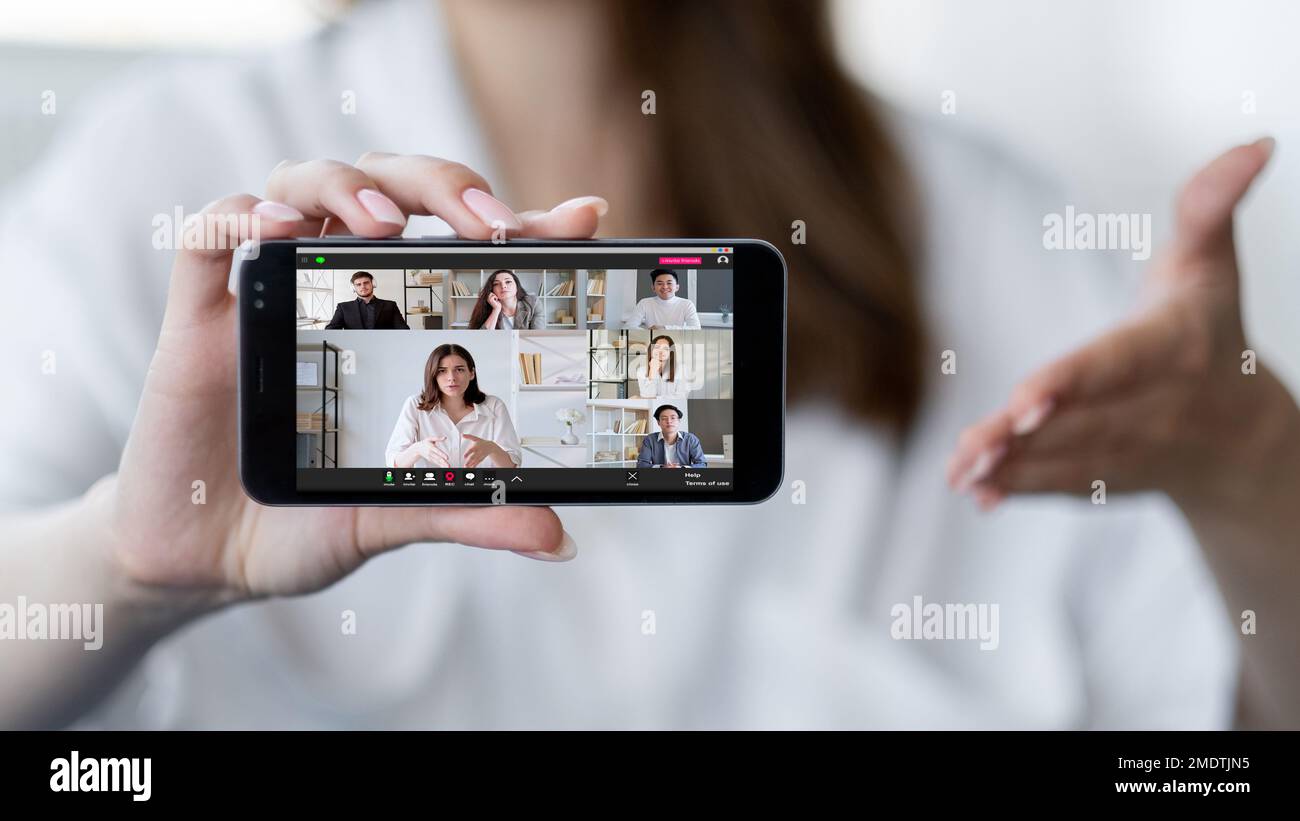 Online business meeting team hi-res stock photography and images - Alamy