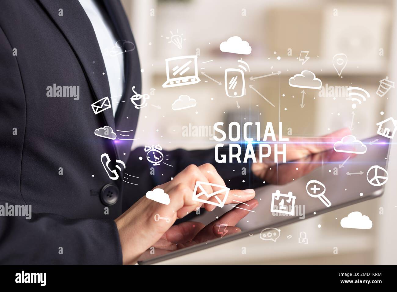 Close-up Of A Person Using Social Networking Stock Photo - Alamy
